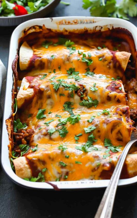 Shredded Beef Enchiladas - leaderecipes